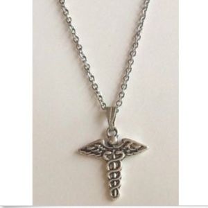 Jewelry | Medical Caduceus Necklace Stainless Steel 2 Chain Nursing ...